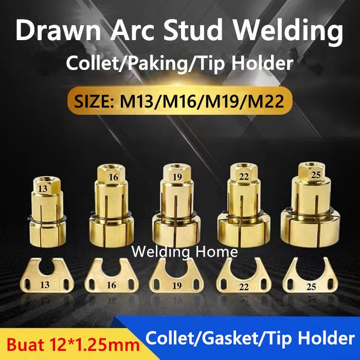 Jual Drawn Arc Stud Welding Mesin Las M13 M16 M19 M22 Collet Gasket ...