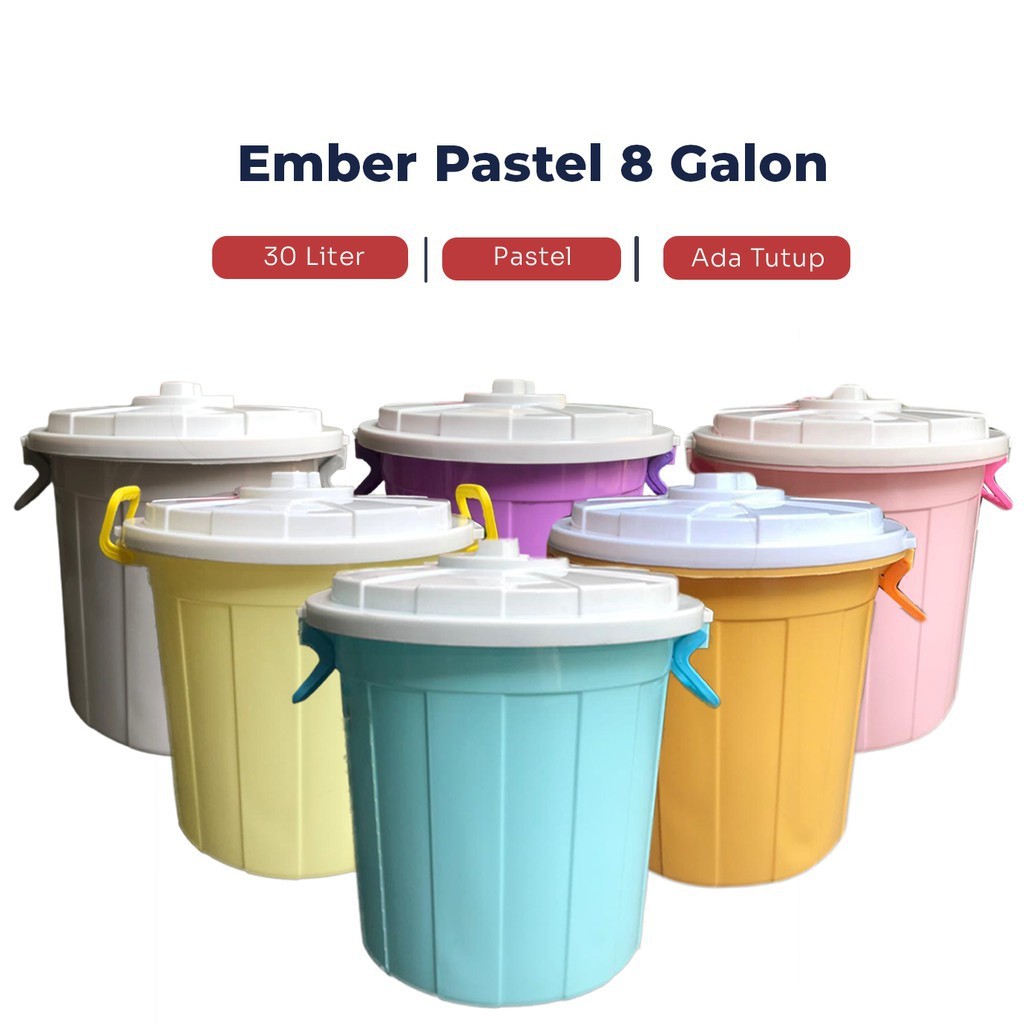 Jual HARGA PABRIK - Ember Plastik dengan Tutup - Kapasitas 8 Galon atau ...