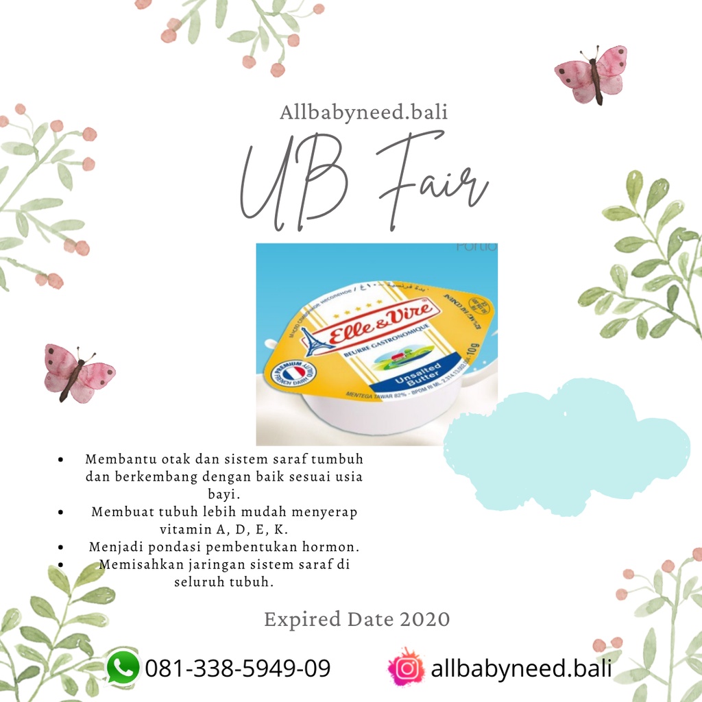 Jual Unsalted Butter MPASI Elle & Vire Murah | Shopee Indonesia