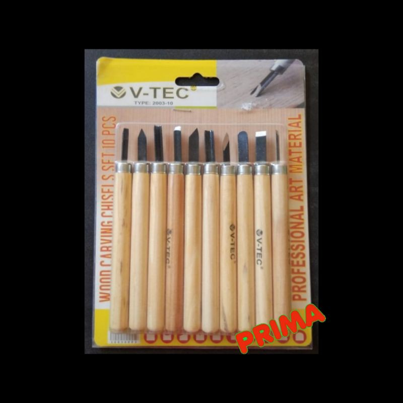 Jual ALAT UKIR KAYU / PENGUKIR V TEC isi 10 | Shopee Indonesia