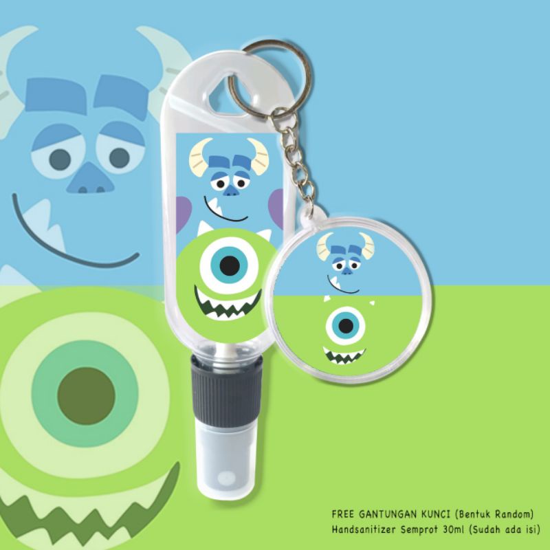 Jual HAND SANITIZER MONSTER INC CHARACTER/SPRAY 30ML FREE ISI+GANCI ...