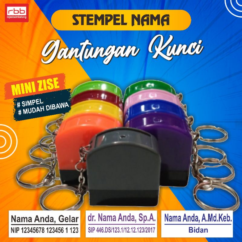 Jual STEMPEL NAMA | DOKTER | BIDAN | PERAWAT | NIP CUSTOM FLASH GANTUNGAN KUNCI | Shopee Indonesia