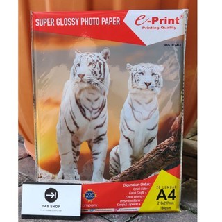 Jual TAB SHOP - EPRINT KERTAS FOTO A4 180 GSM - E-PRINT SUPER GLOSSY ...