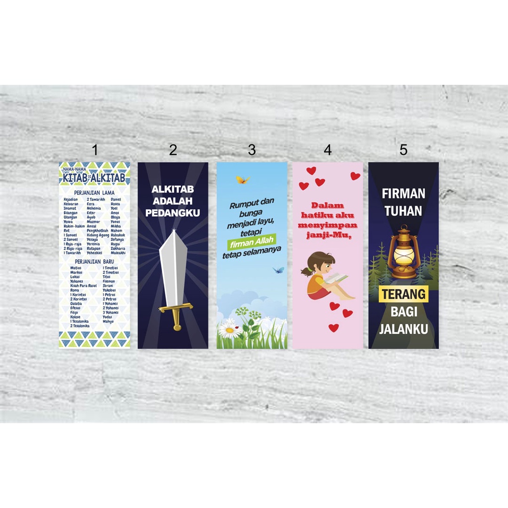 Jual Selipan Quote Alkitab Nama Kitab Books of the Bible Bookmark ...