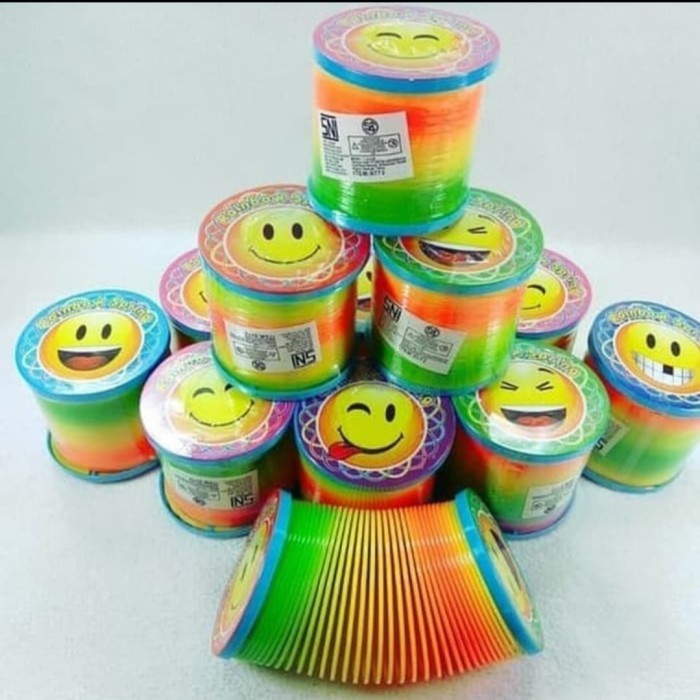 Jual Mainan Rainbow Magic Spring Edukasi - Per Pegas Spiral Momo Slinky ...
