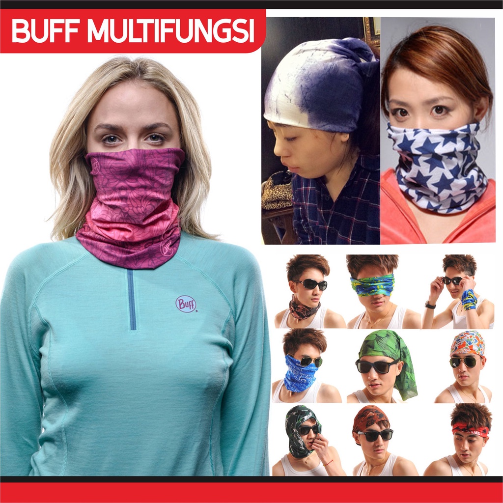 Jual Baff / buff bandana multifungsi Masker Baff Pendaki / Masker Touring | Shopee Indonesia