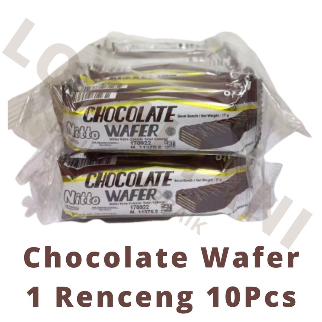 Jual Nitto Chocolate Wafer 1 Renceng isi 10 Pcs | Shopee Indonesia