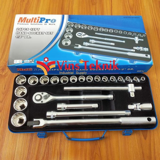 Jual MULTIPRO KUNCI SOCKET KUNCI SOK KUNCI SHOCK SET 1/2 inch 8-32mm ...