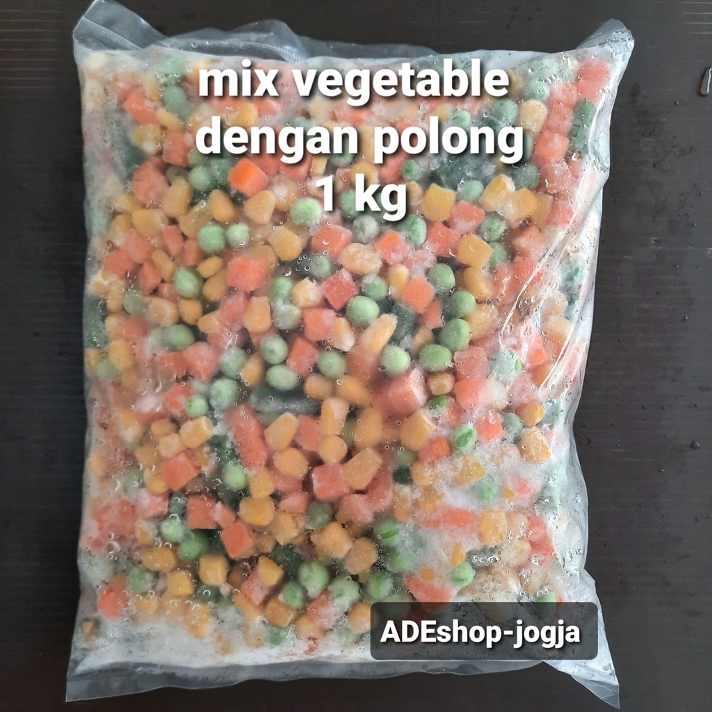 Jual mix vegetable 1 kg sayur beku vegetables frozen DENGAN POLONG ...