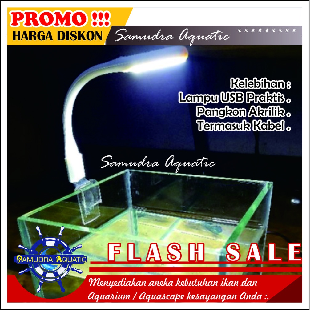 Jual Lampu PANGKON USB Aquarium, Lampu Cupang Ikan Hias Aquarium (Ada ...