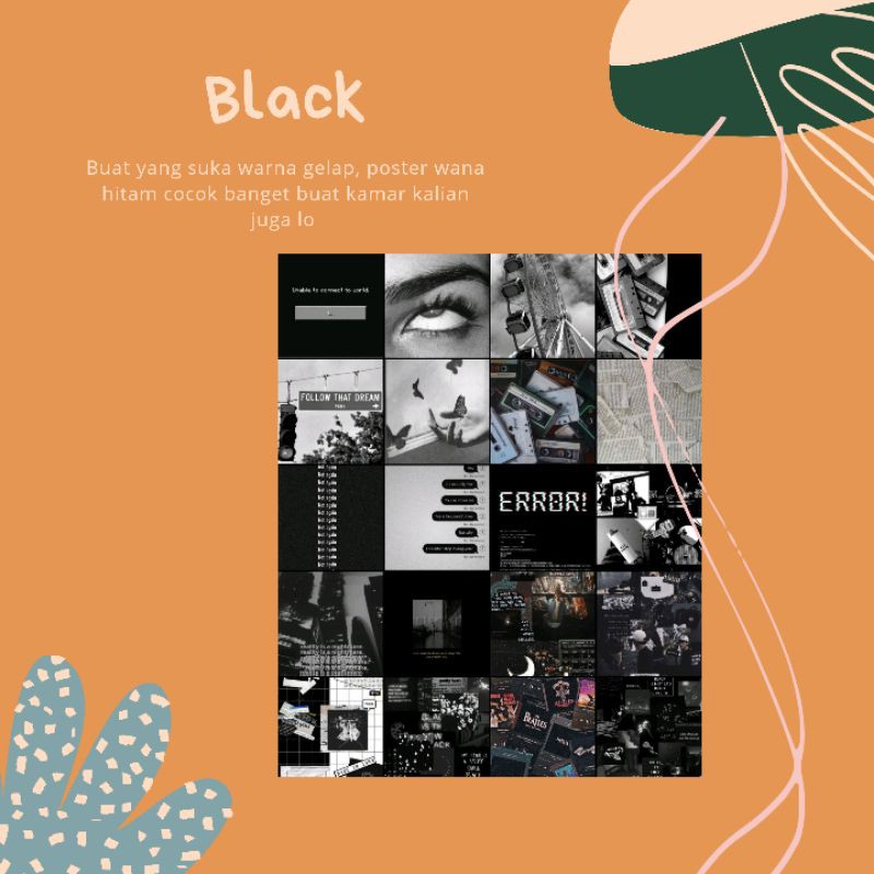 Jual POSTER TUMBLR DINDING TEMA BLACK 1 PAKET ( 30 PCS) | Shopee Indonesia