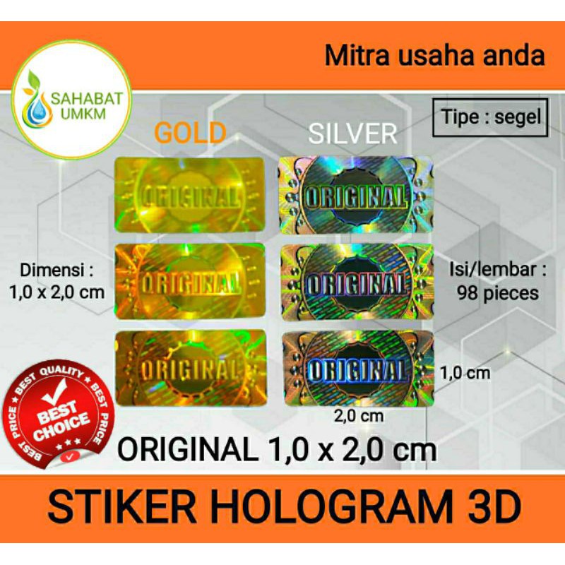 Jual STIKER HOLOGRAM 3D ORIGINAL 1x2cm New Release | Shopee Indonesia