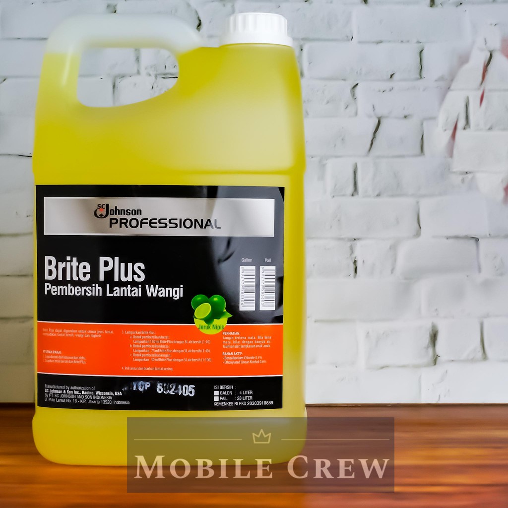 Jual SC Johnson Brite Plus Pembersih Lantai Jeruk Nipis Jirigen 4L ...