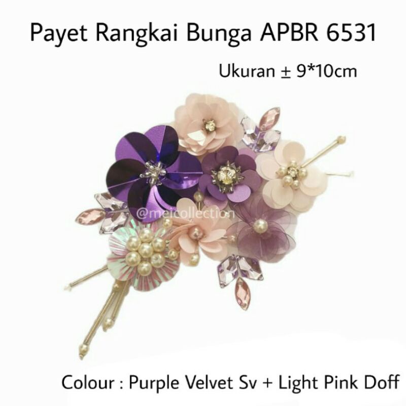 Jual payet rangkai mutiara permata KOMPILASI Nuansa ungu purple bunga ...