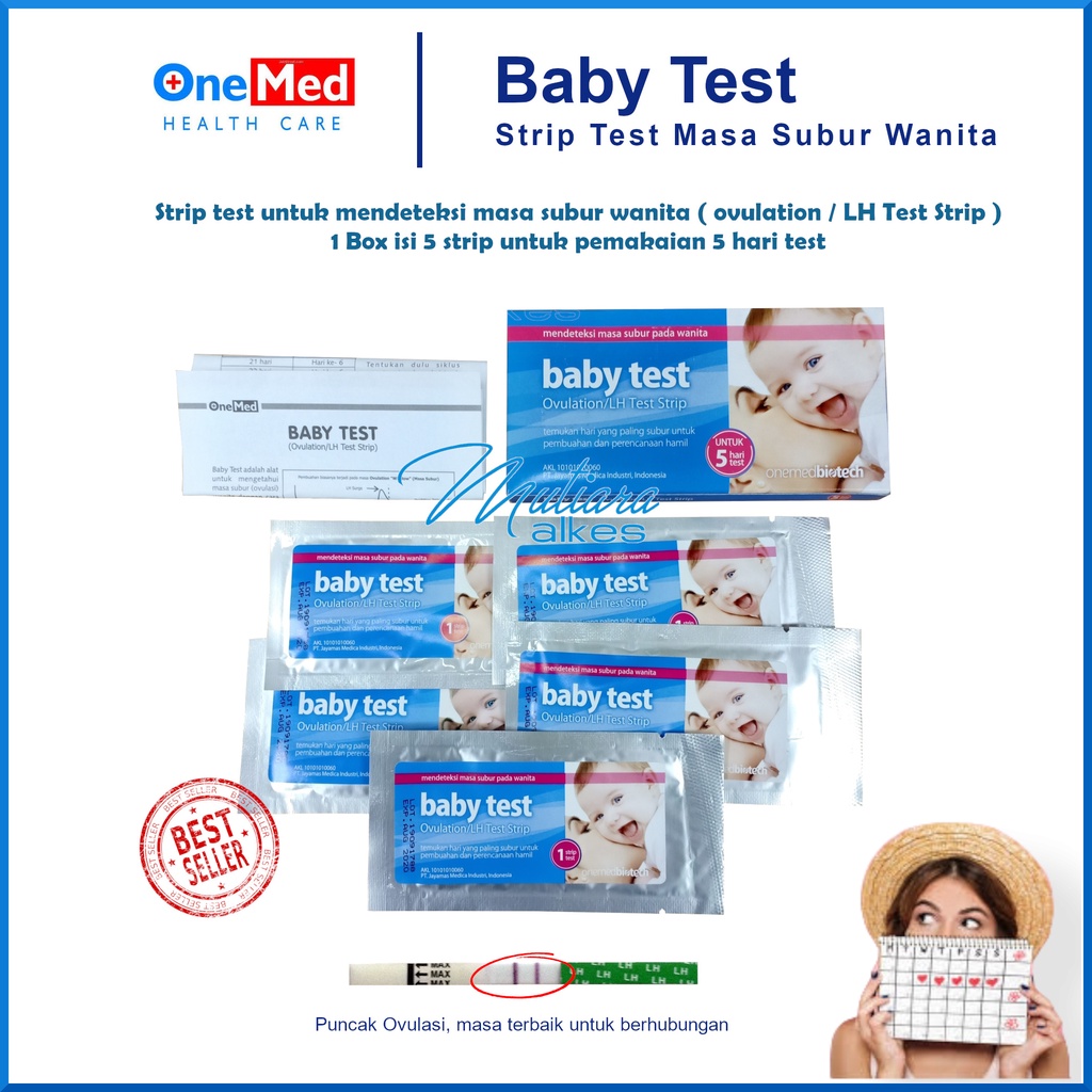 Jual (MUTIARA ALKES) Strip Test Masa Subur Wanita / Baby Test OneMed ...
