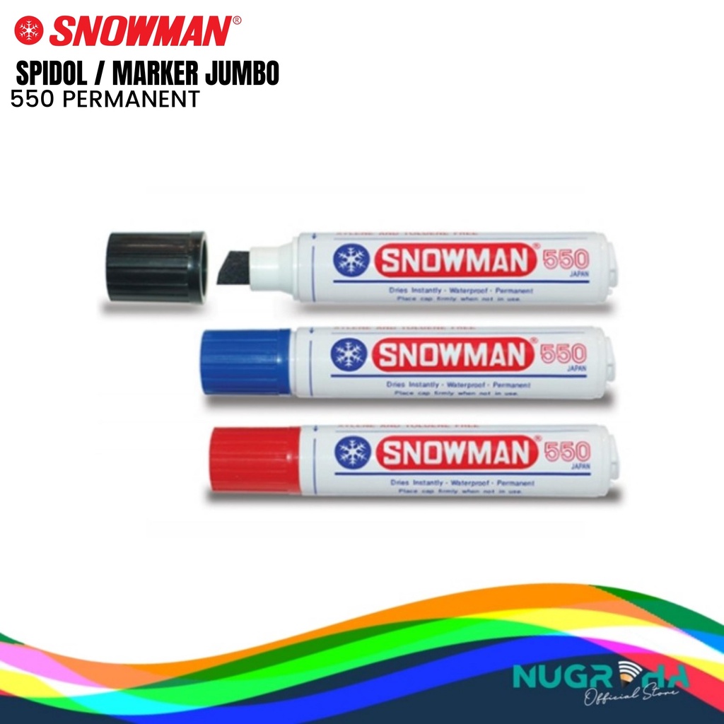Jual SNOWMAN SPIDOL / MARKER JUMBO BESAR 550 PERMANENT Kaligrafi ...