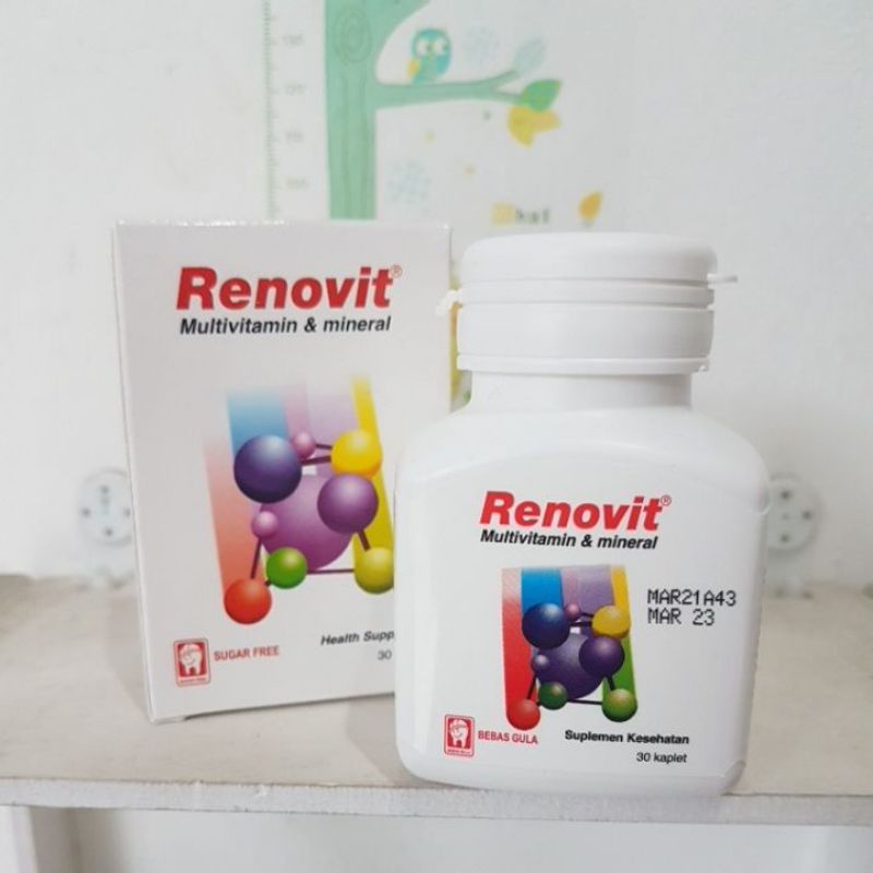 Jual RENOVIT botol 30 kaplet multivitamin mineral | Shopee Indonesia