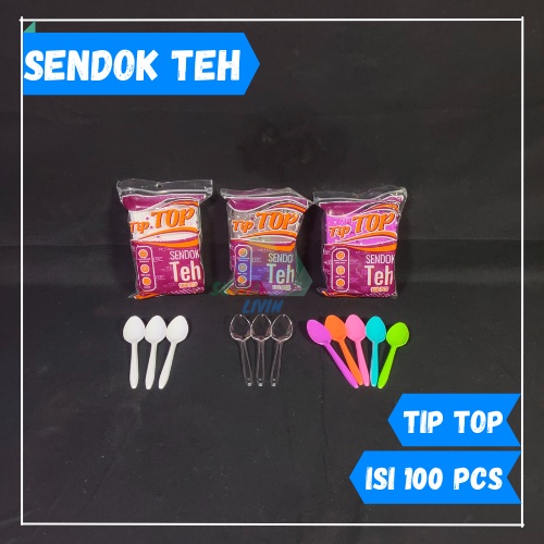 Jual Sendok Teh / STG (Bening / Putih / Warna) isi 100 pcs Merk Tip Top ...