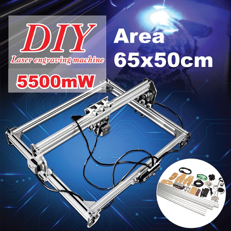 Jual Printer Laser Engraver CNC 5500mW Area 65x50cm 2 Axis 3D Ukir ...
