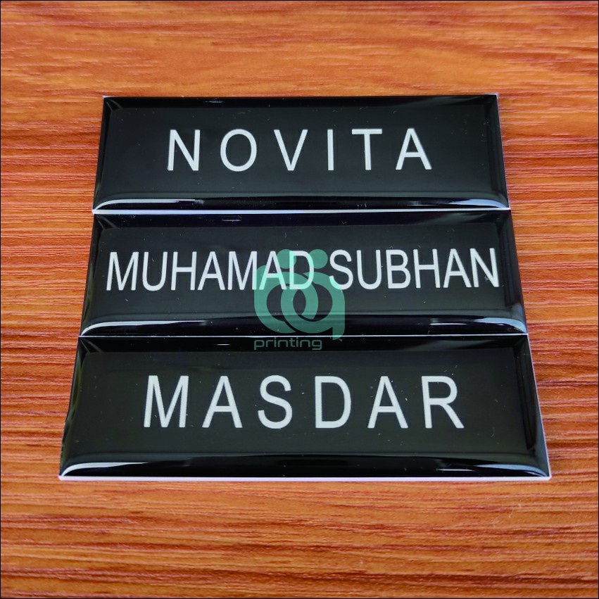 Jual Name Tag Papan Nama PDH PDU Bhayangkara 2,5 x 8cm PKK Name Tag ...