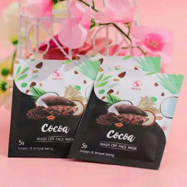 Jual (NEW PACK) Masker Cocoa - coklat 5 gram (wash off face mask ...