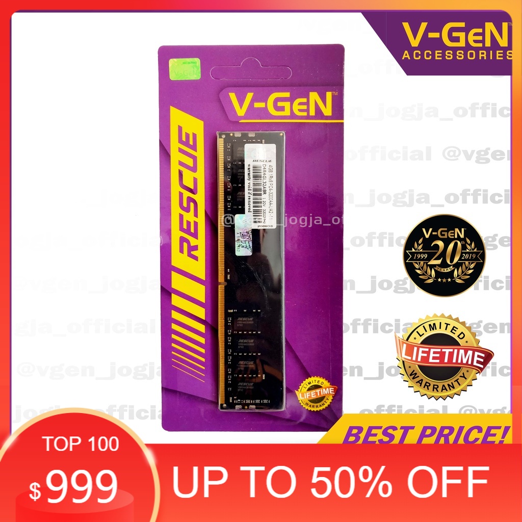 Jual RAM V-GeN RESCUE LONG-DIMM DDR4 3200 4GB - 16 GB GARANSI RESMI ...