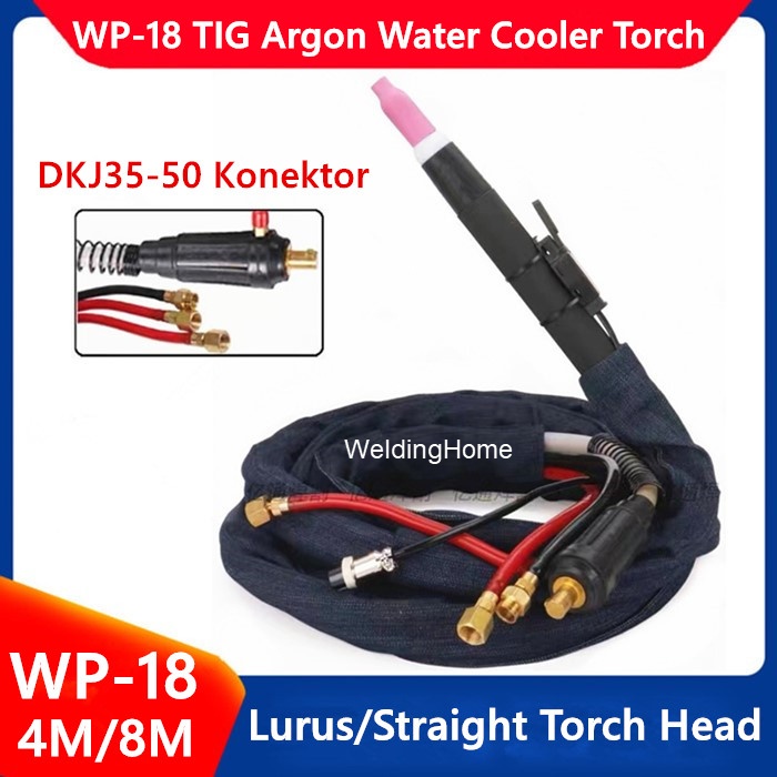 Jual Stang Las WP-18 Tig Argon Torch Euro Konektor Water Cooler ...