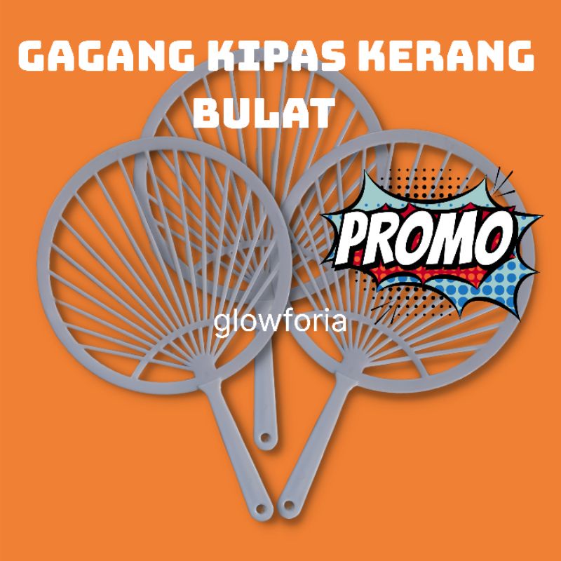 Jual Gagang Kipas Jepang Bulat 17cm Gagang Kipas Kerang Uchiwa Bulat 17 ...