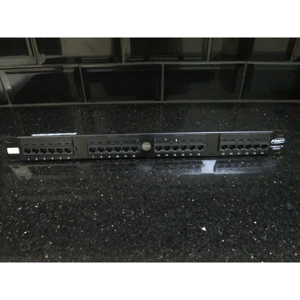 Jual AMP NetConnect Patch Panel 24 Port Cat 5e | Shopee Indonesia