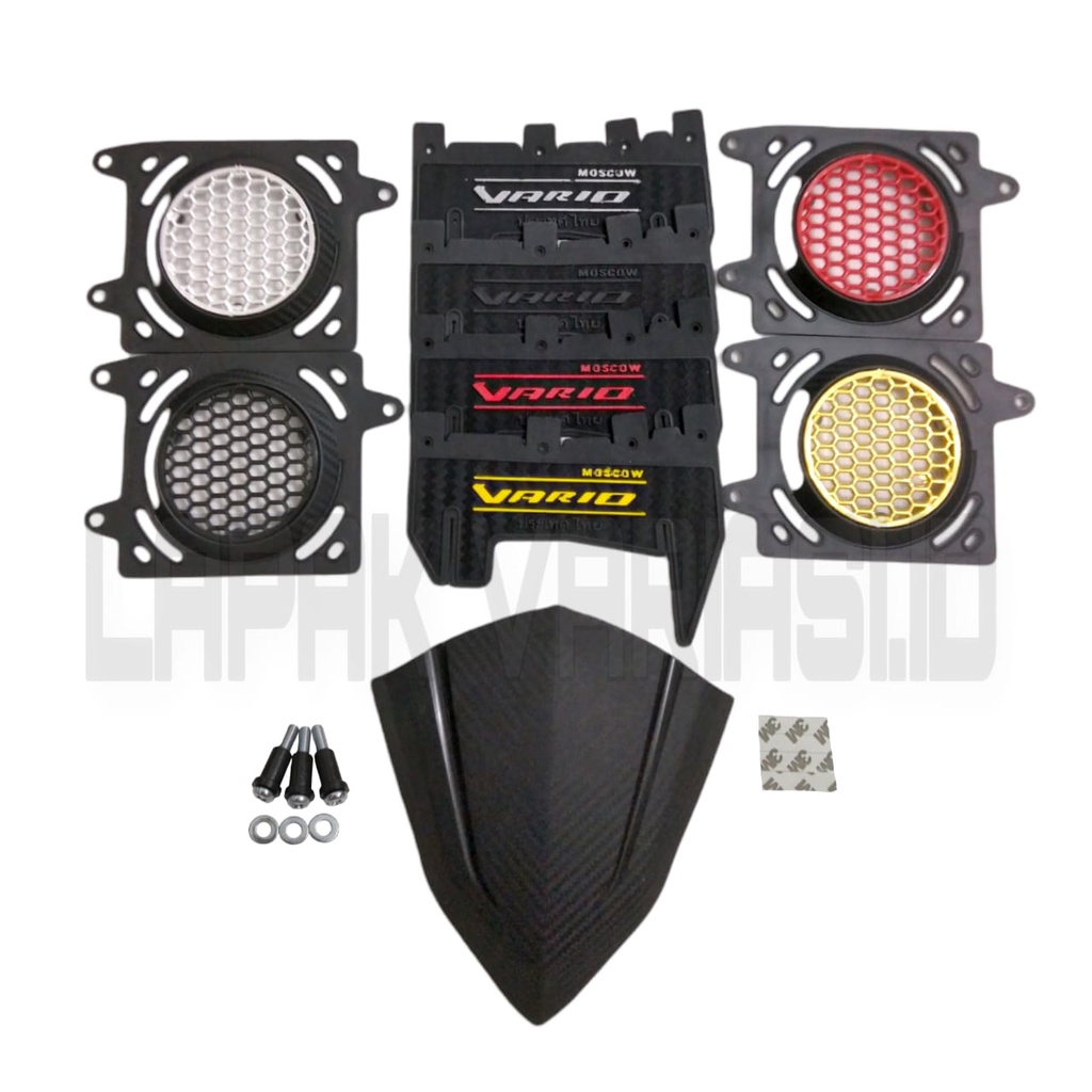 Jual COVER RADIATOR VARIO 125 150 SET BAUT + VISOR WINDSHIELD SET 3M ...