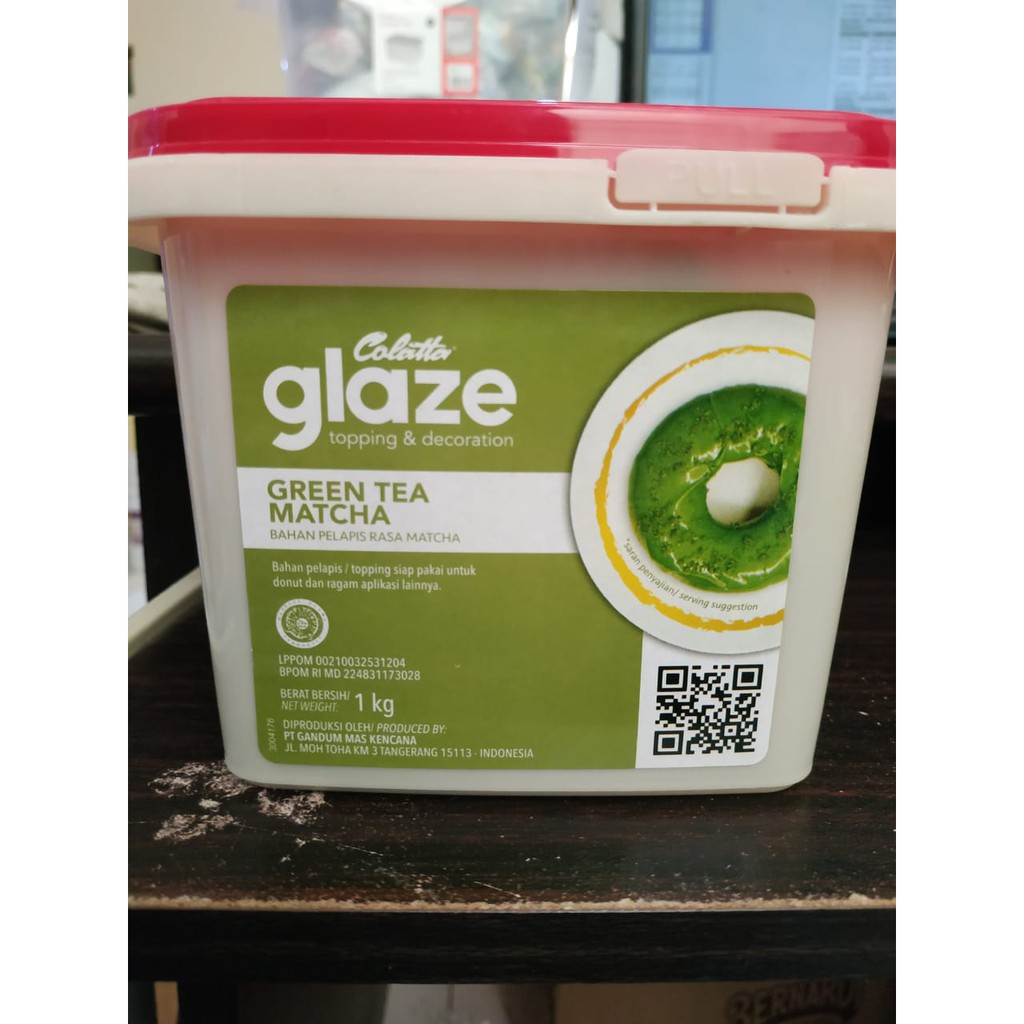 Jual Colatta Glaze Green Tea 1 kg - Pail / Topping Donat Rasa Green Tea ...