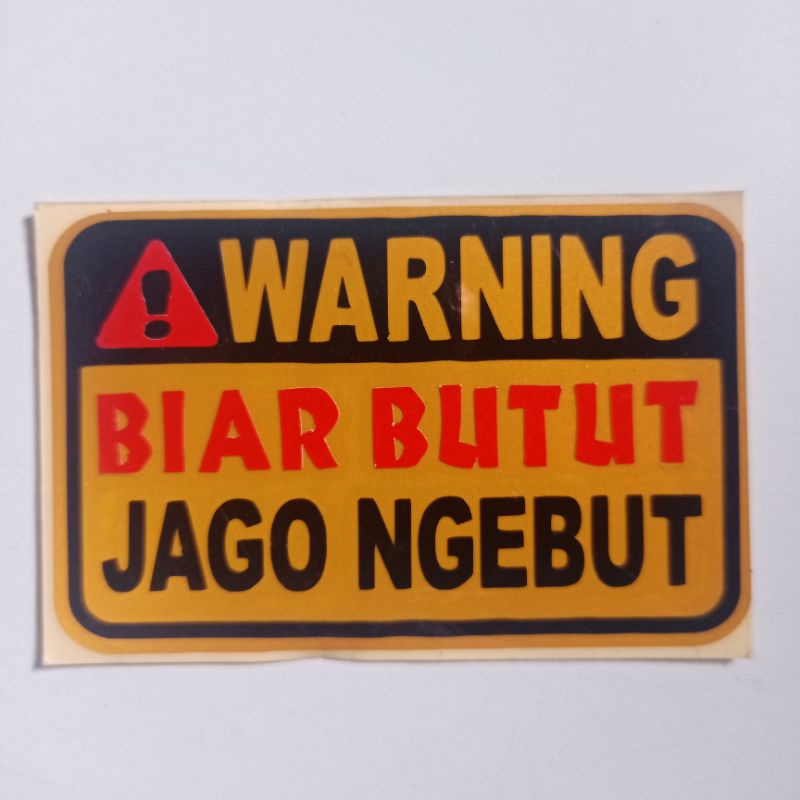 Jual Sticker cutting motor tulisan kata-kata lucu warning viral terbaru | Shopee Indonesia