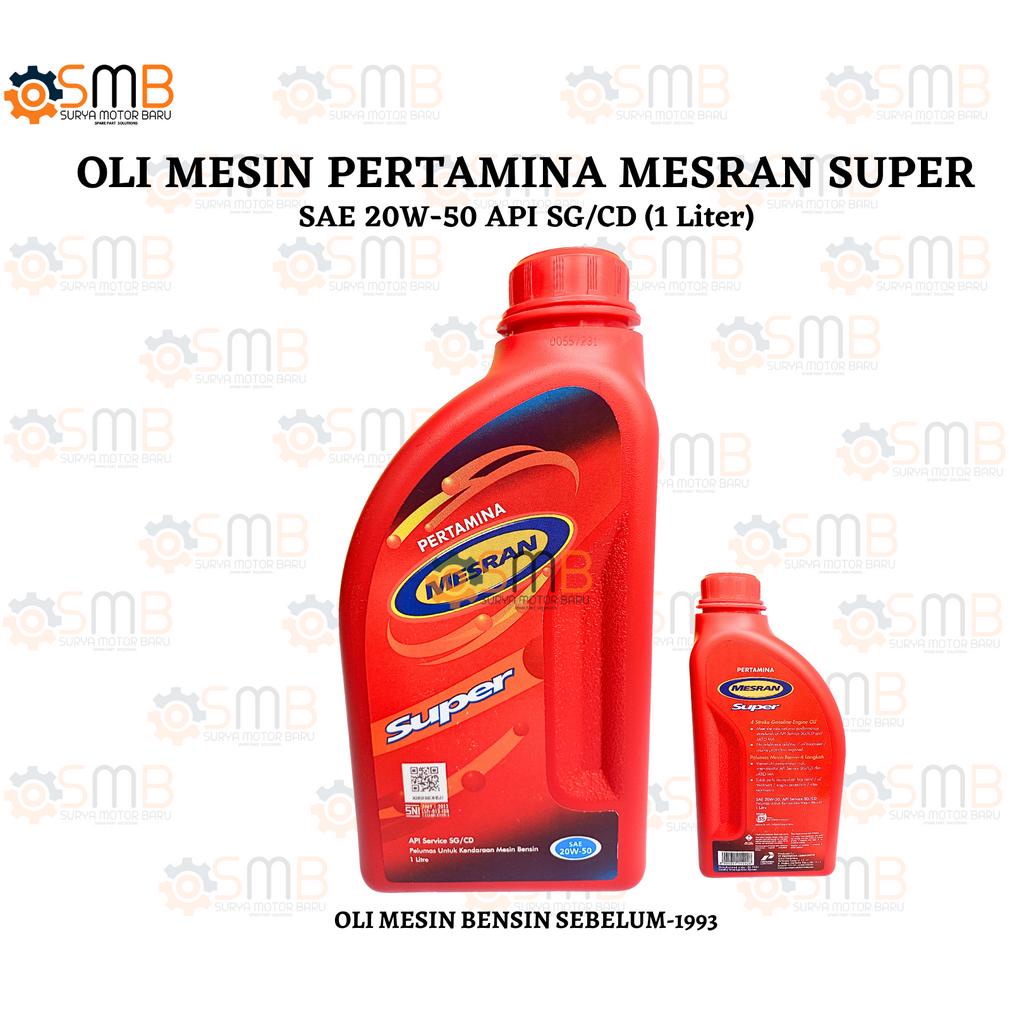 Jual OLI MESIN MESRAN SUPER SAE 20W-50 API SG/CD 1LITER | Shopee Indonesia