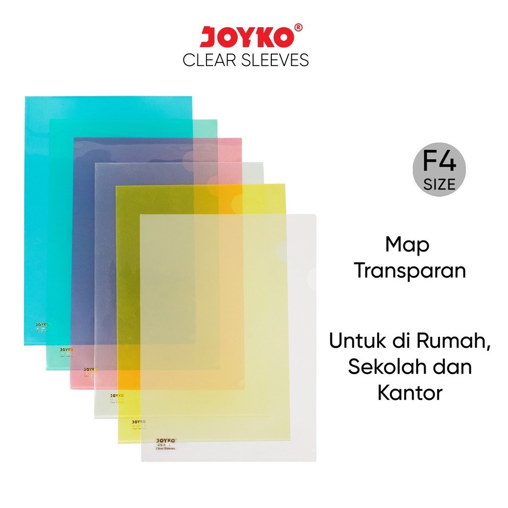 Jual Joyko Clear Sleeves Bening CS-2335/F4 | Map L | Shopee Indonesia