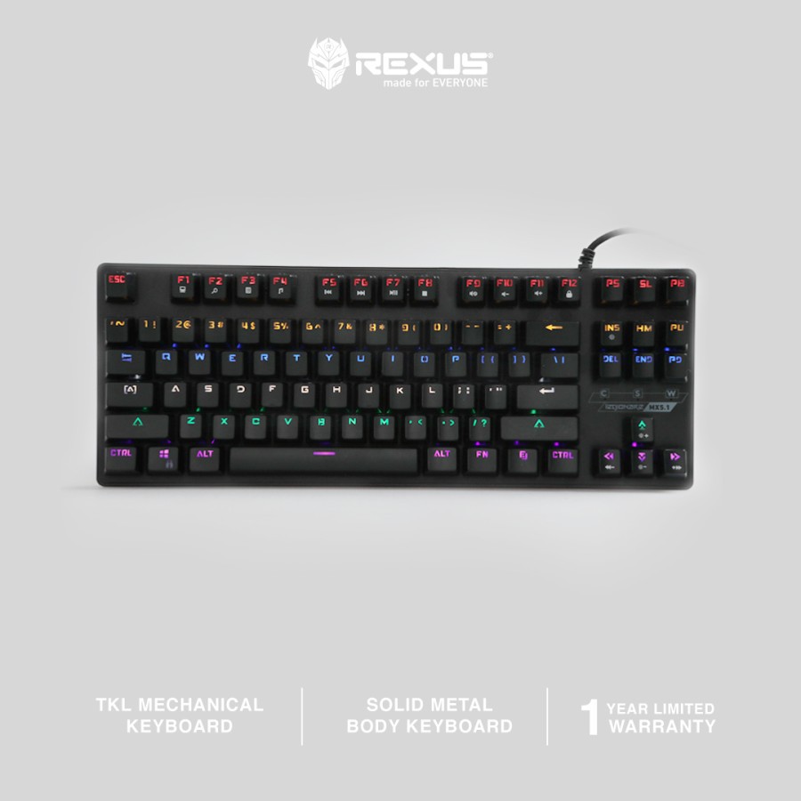 Jual Keyboard Gaming Mechanical Rexus Legionare MX5 TKL 87 Key Anti ...