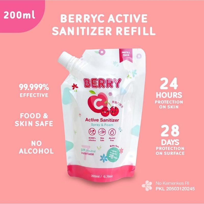 Jual Berry C Active Sanitizer Refill Pack (200ml) Reseller Resmi ...
