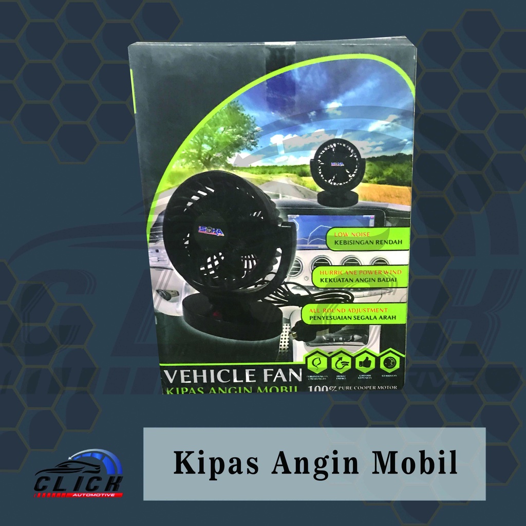 Jual Kipas Angin Mobil Single Headed Fan 12V / Kipas Angin mobil ISOKA ...