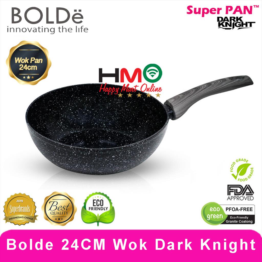 Jual Bolde Super Pan wok 24CM Black Dark Knight Wok Pan Bolde 24 CM ...