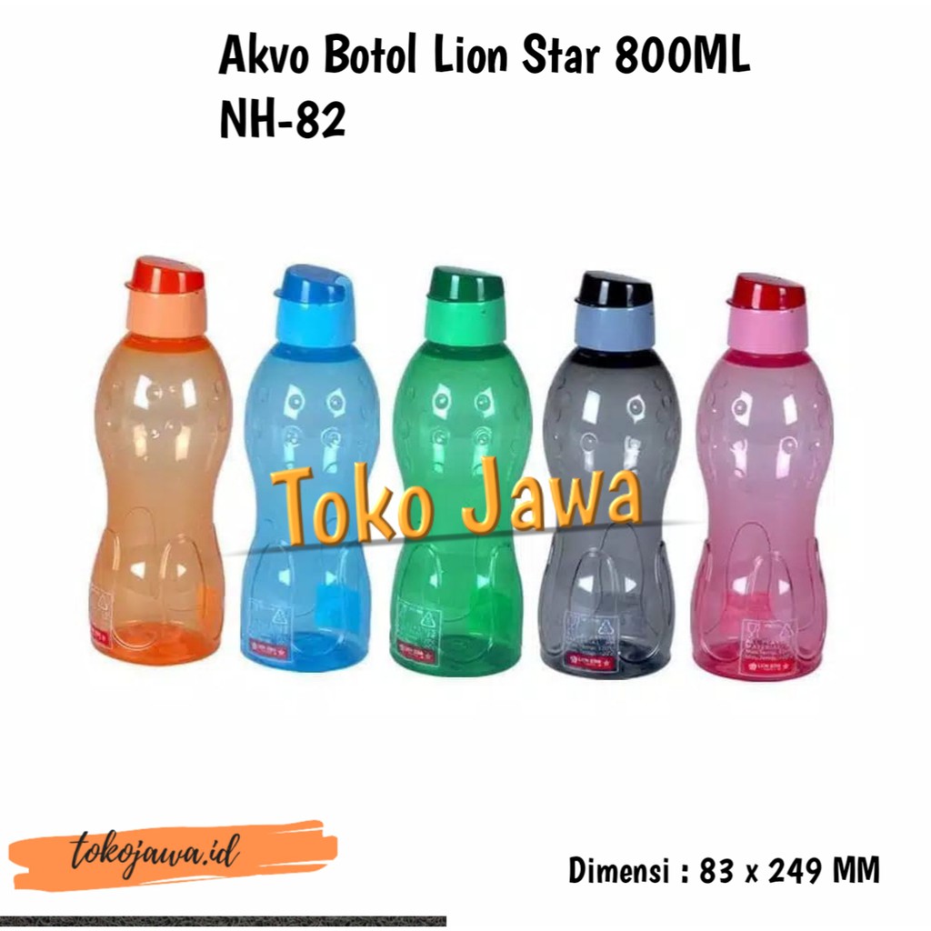 Jual Akvo Botol Lion Star 800ML NH-82 botol bpa free botol air minum ...