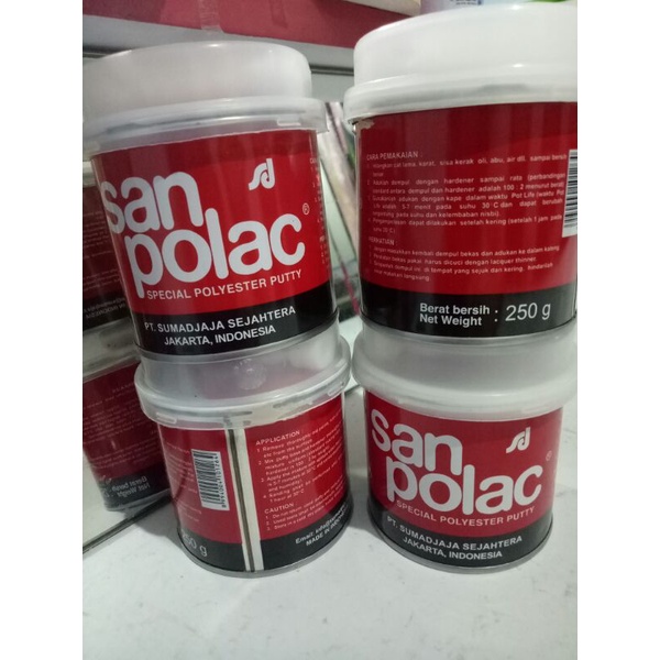 Jual Dempul Motor Dempul Mobil Dempul Sanpolac 250gr | Shopee Indonesia