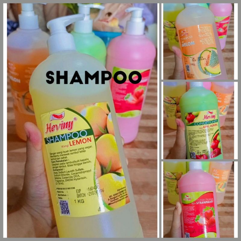 Jual Shampoo 1Liter Heviny botol pump harga murah | Shopee Indonesia
