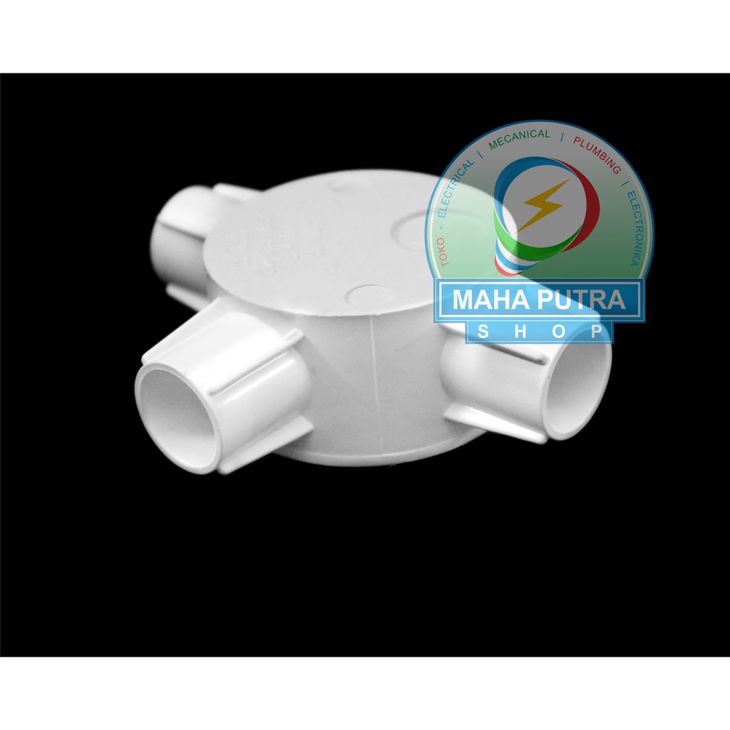 Jual T DOOS BOSS PUTIH 20MM. TUTUP SAMBUNGAN KABEL DAN PIPA LISTRIK ...