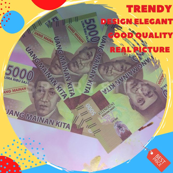 Jual Uang Kertas 5000 Rupiah Cetakan Baru Mainan Anak Role Play Mirip ...