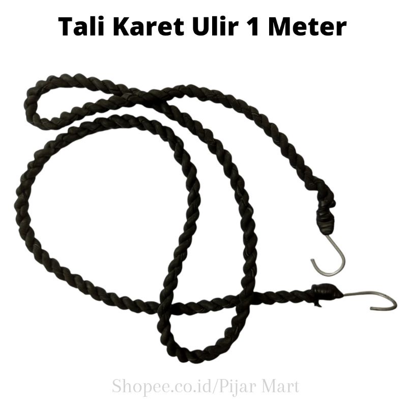 Jual Tali karet motor ulir 1 meter pengikat barang karet ban bagasi ...
