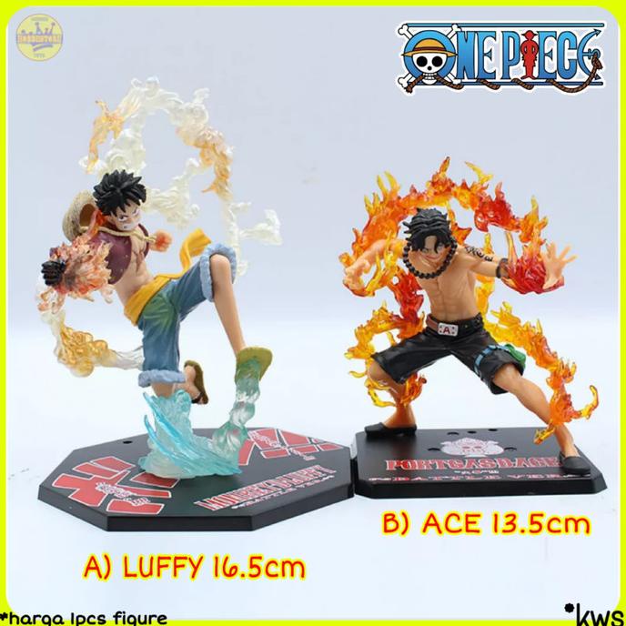 Jual One Piece Battle Ver Luffy And Ace Action Figure Miniatur Pajangan Shopee Indonesia