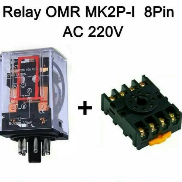 Jual Relay Mk2P 220V Omr / Max + Socket Relay Kaki 8P | Shopee Indonesia