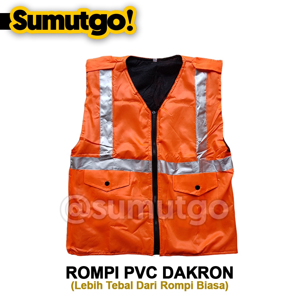 Jual Rompi Safety Busa Tebal + Single Scothlite warna Orange / Rompi ...