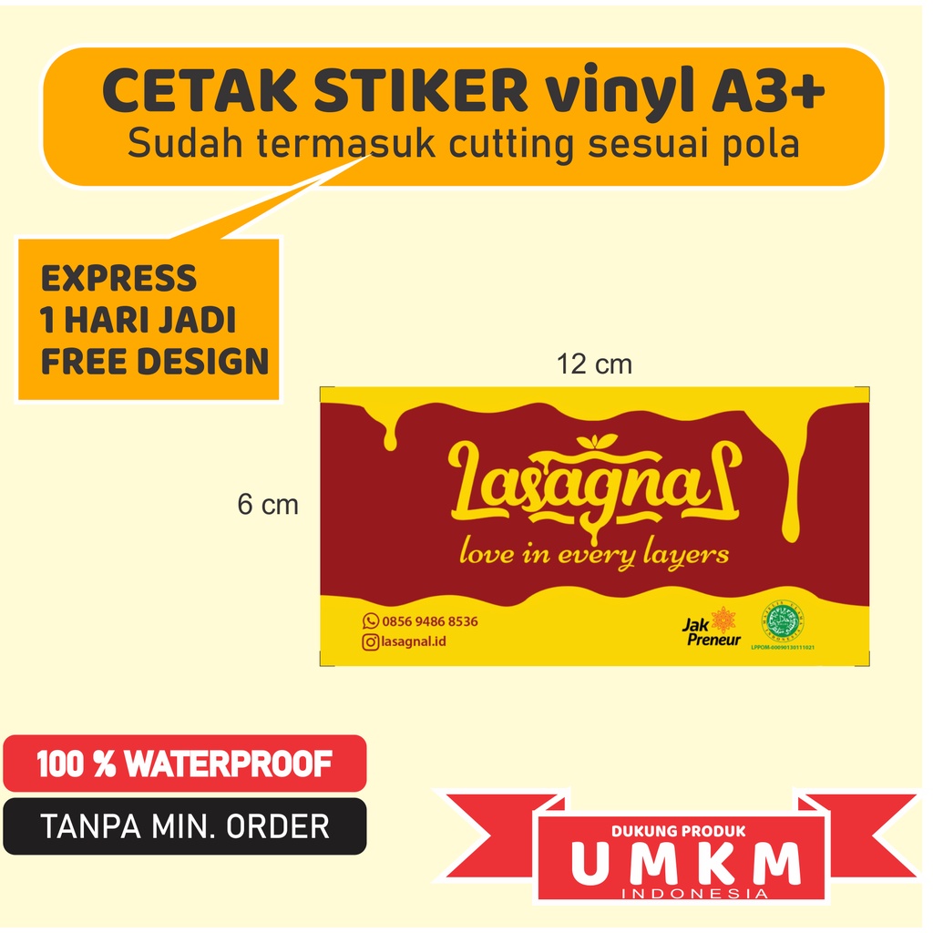 Jual Cetak Stiker Vinyl / Cetak Stiker Label Kemasan / Label Usaha ...