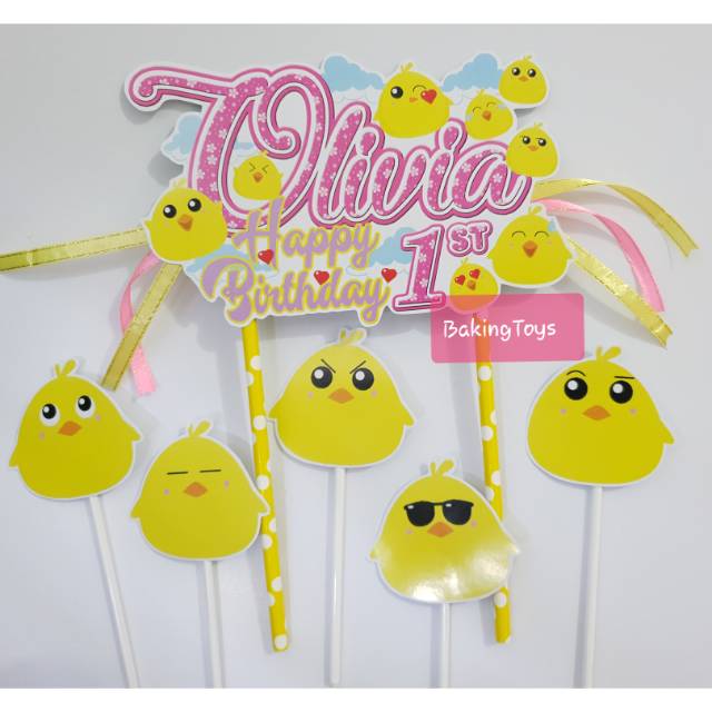 Jual Topper Cake Birthday Chicken Cute / Ayam Lucu | Shopee Indonesia