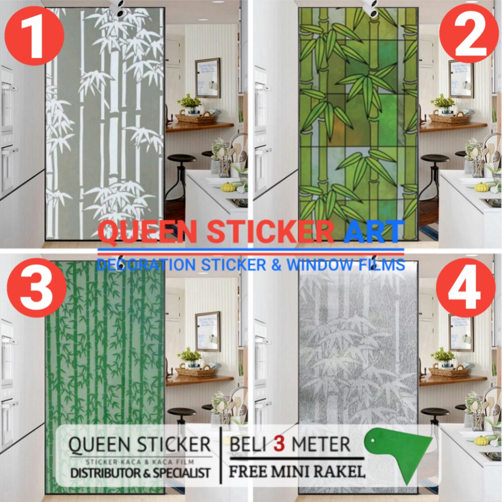 Jual STICKER / STIKER KACA MOTIF BAMBU L 120CM | Shopee Indonesia